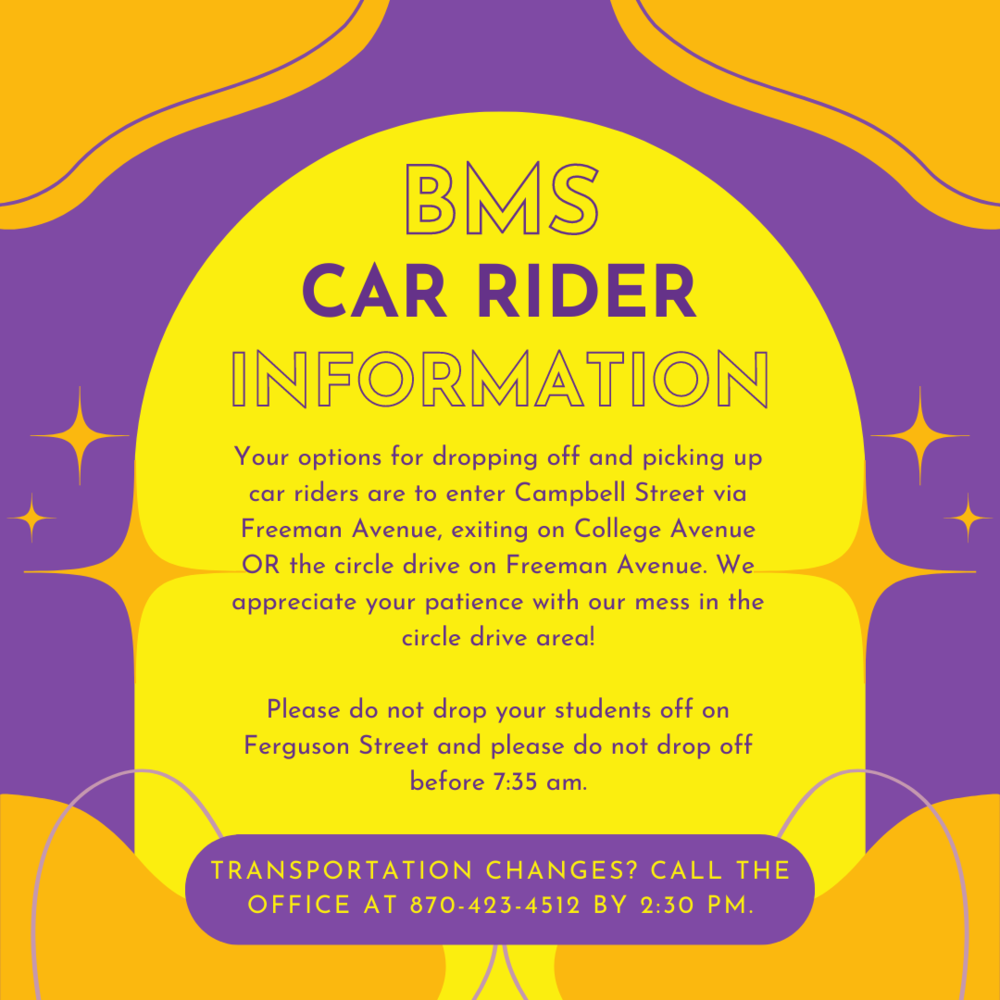 BMS Car Rider Information | Berryville Middle School